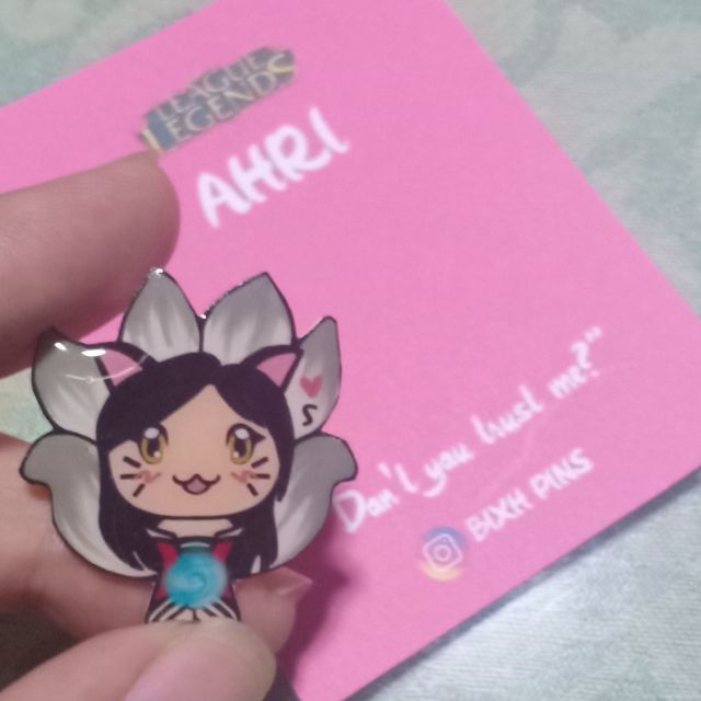 AHRI PIN LEAGUE OF LEGENDS CUTE PINS FASHION PINS GAMING PINS | Shopee ...