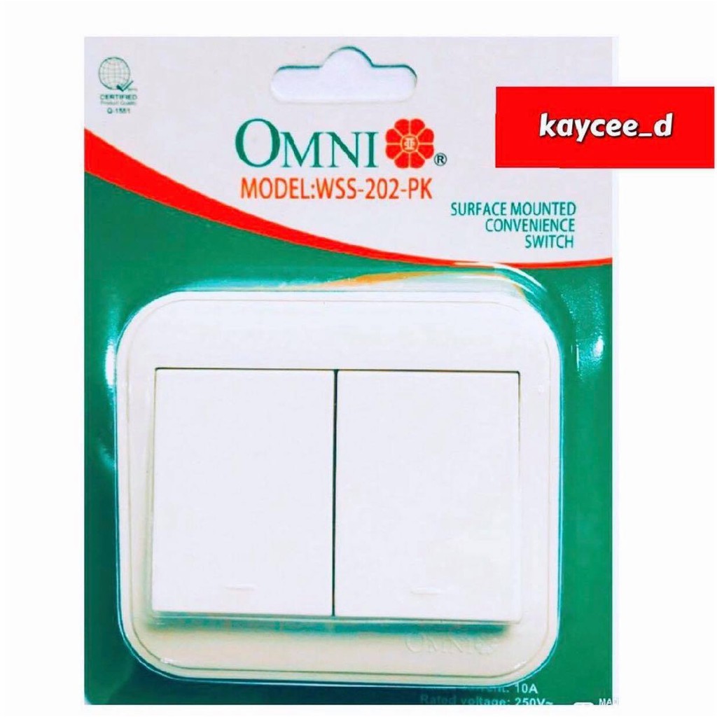 Omni Surface Mounted Convenience Switch 10A in Blister Pack- WSS-201-PK ...