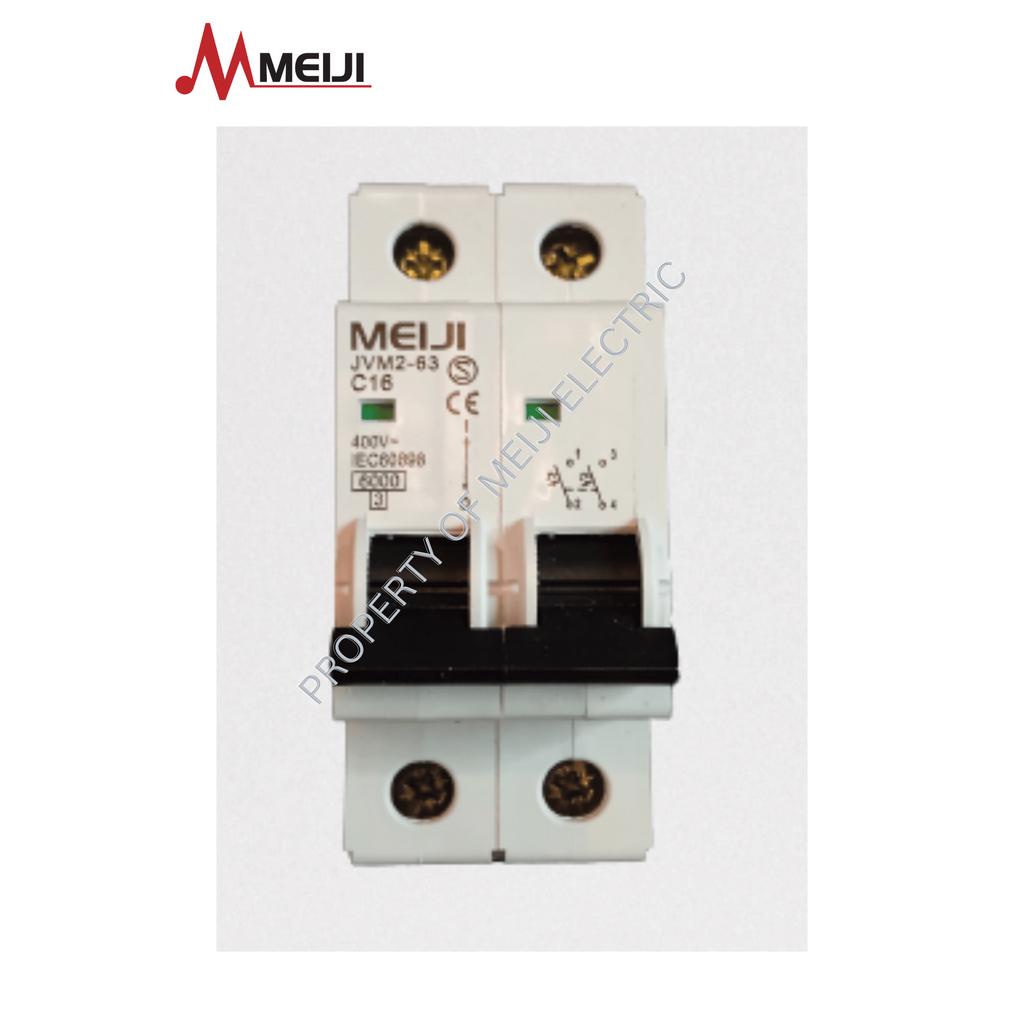 Meiji Miniature Circuit Breaker 2 Pole 16Ampere [JVM2-63-2P-16A ...