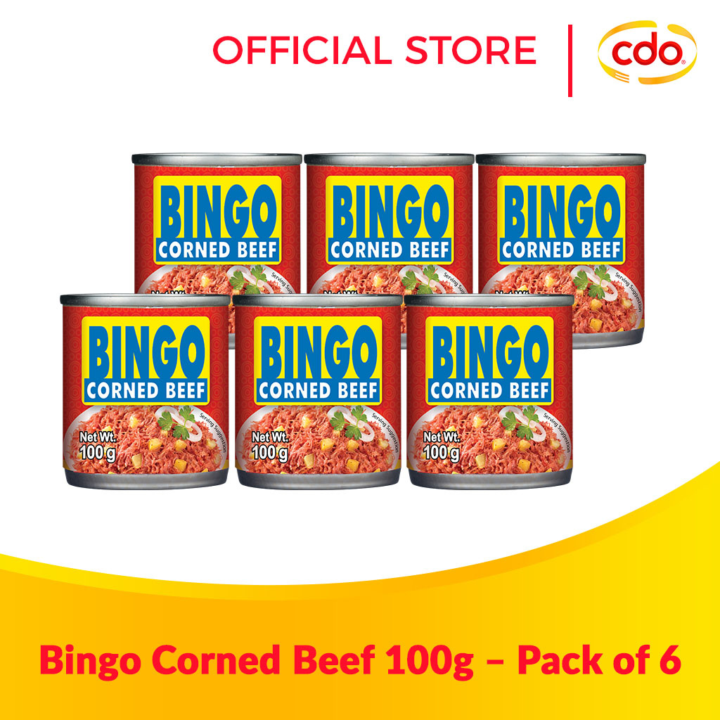 BINGO Corned Beef 100g - Pack of 6 | Shopee Philippines