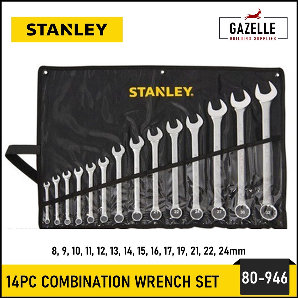 STANLEY Combination Wrench Basic Set 8 - 24mm / 8-32mm (14PCS/SET) - 80 ...
