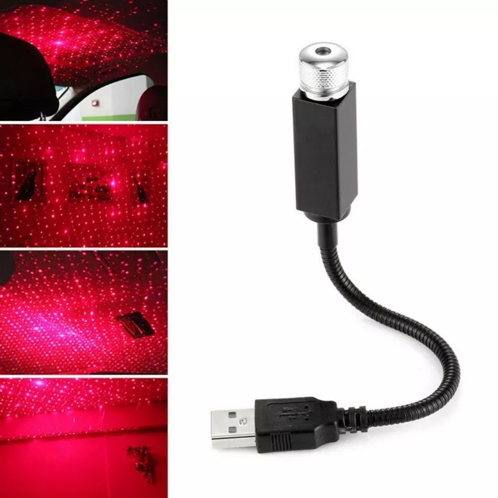 USB Star Light Projector In-car Laser Star Light Atmospheres LED Party ...