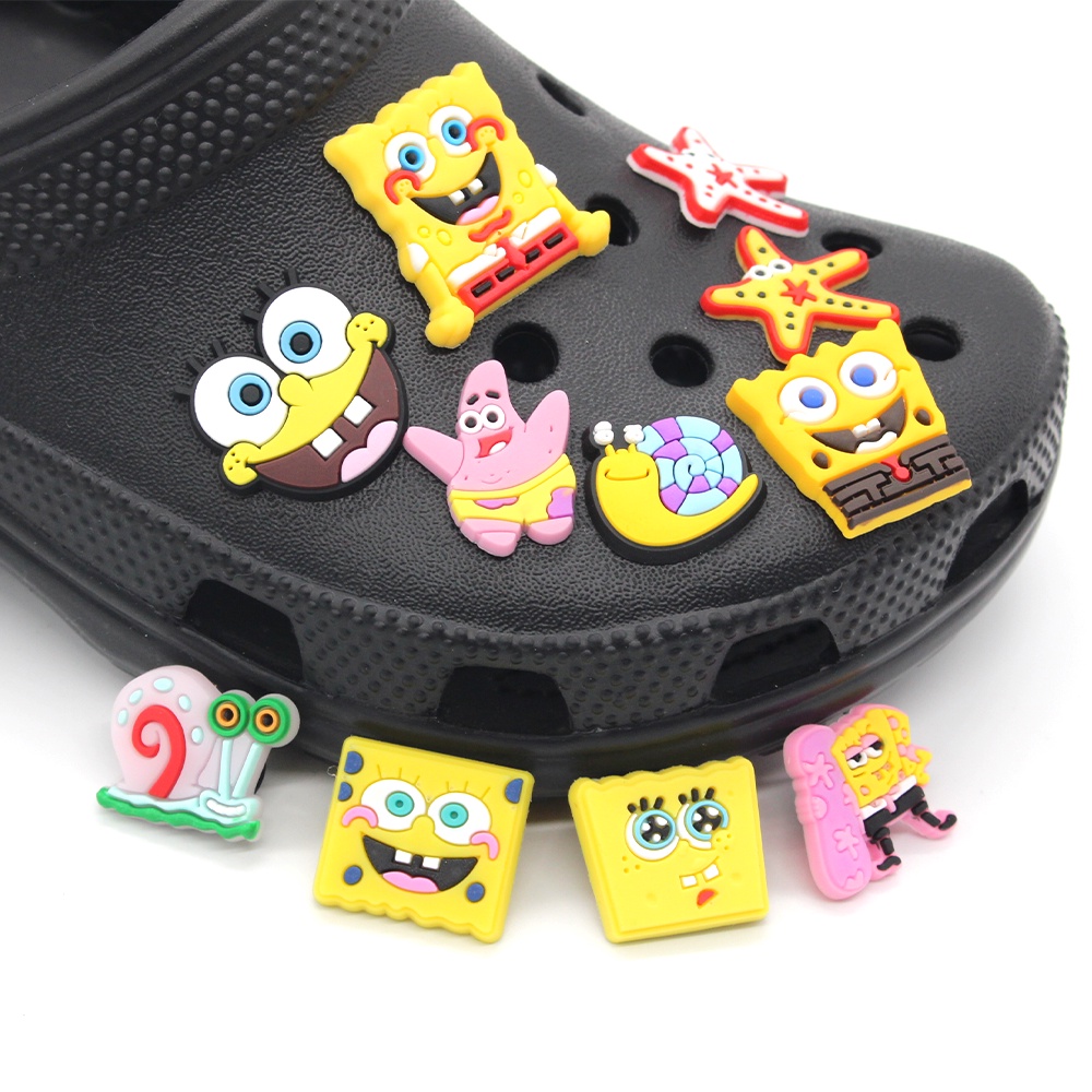 Cartoon SpongeBob SquarePants Jibbitz Anime Patrick Star Shoe Charms ...
