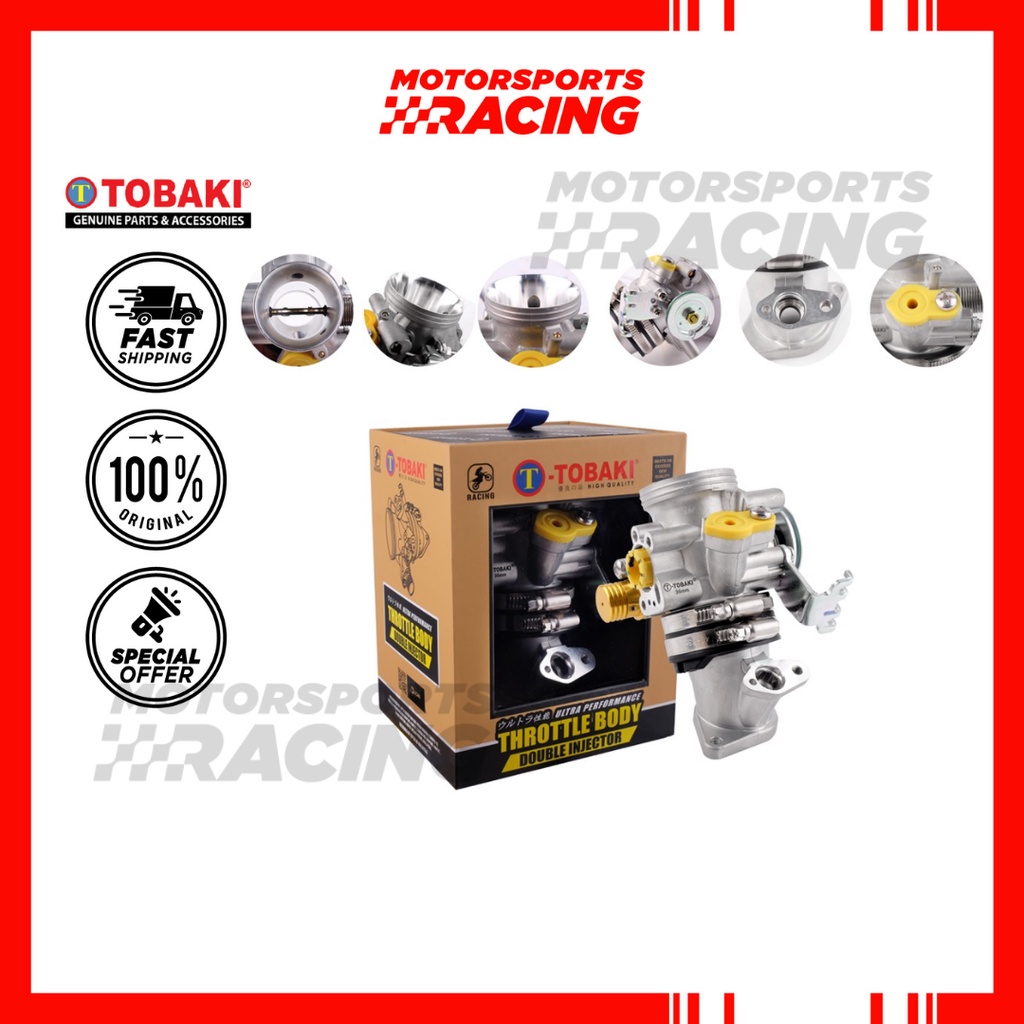 Y15ZR 32/34/36/38/40/42/45MM TOBAKI RACING DOUBLE INJECTOR THROTTLE ...