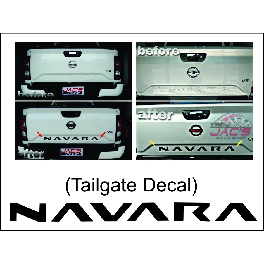 Tailgate Sticker/Decal for Nissan Navara Pick up 2021-2025 | Shopee ...
