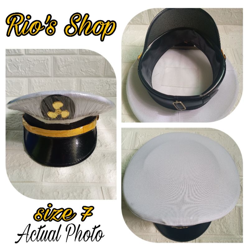 Nautical Pershing Cap with LOGO ENGINE&YELLOW STRAP for Adult | Shopee ...