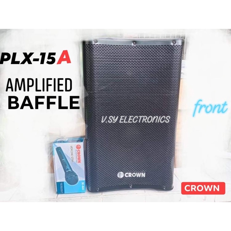 1 Pc - 2022 ORIGINAL CROWN PLX-15A 2WAY ACTIVATE /AMPLIFIED Speaker ...