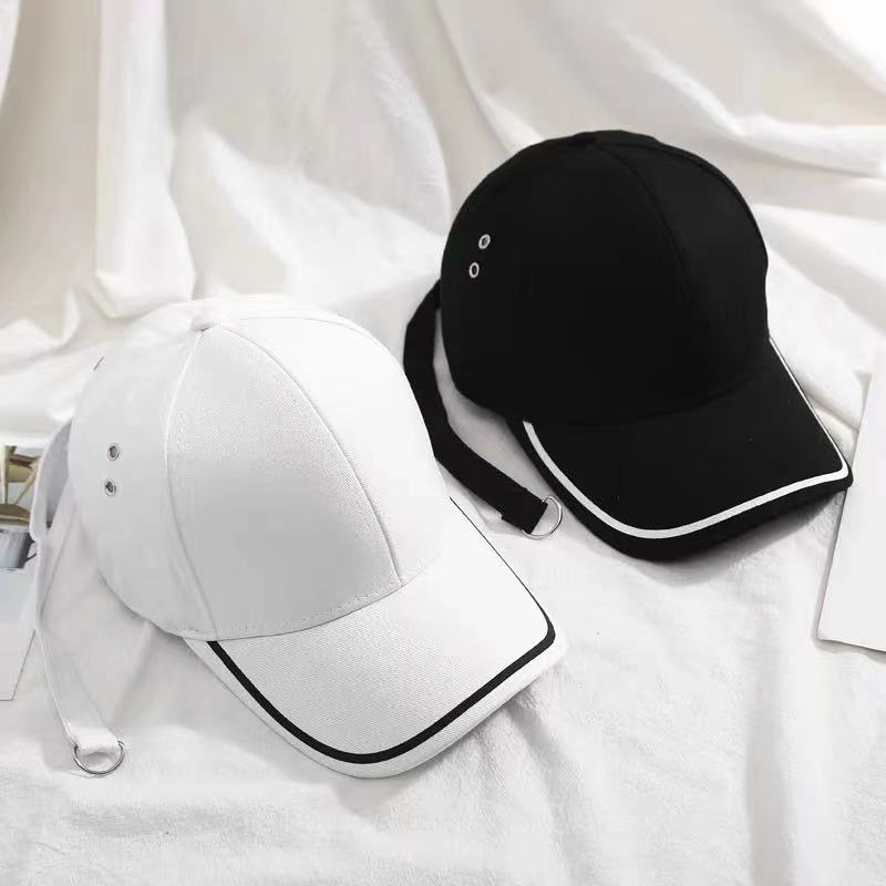 Korean Unisex Long Strap Baseball Cap Casual Adjustable Sun Hat ...