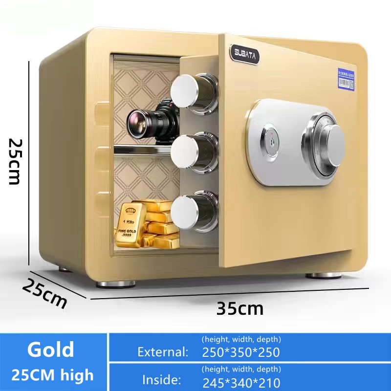 Safe Box Mechanical All Steel Fireproof Rustproof AntiTheft Cash 45cm ...