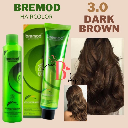 BREMOD 3.0 DARK BROWN AND MEDIUM BROWN HAIR COLOR SET WITH OXIDIZER ...