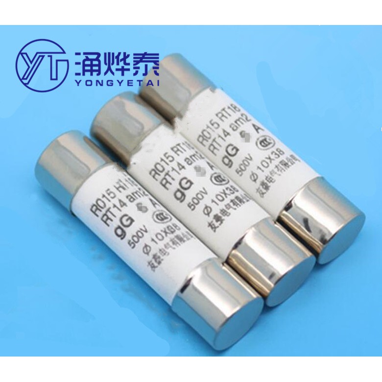 YYT 20PCS/BOX 10x38 380V 0.5A/1A/2A/3A/5A/4A/6A/8A/10A/16A/20A/25A/32A ...