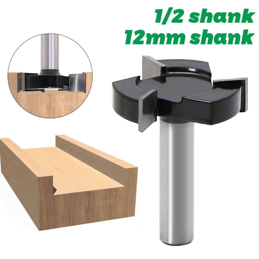 CNC Spoilboard Surfacing Router Bits, 1/2 Inch 12mm Shank Cut Diameter ...