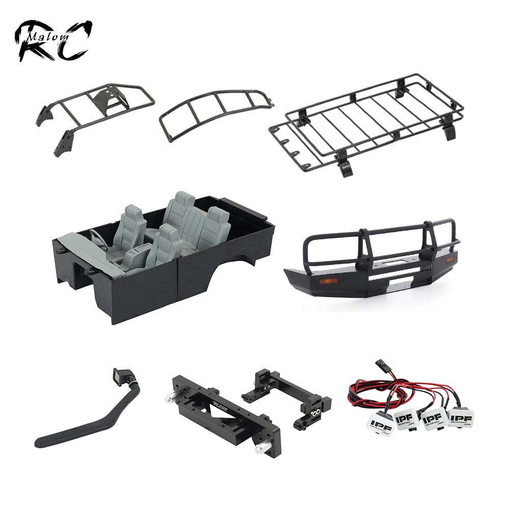 1:10 Scale RC Land Cruiser LC80 Interior Front Bumper Body Mount Roof ...