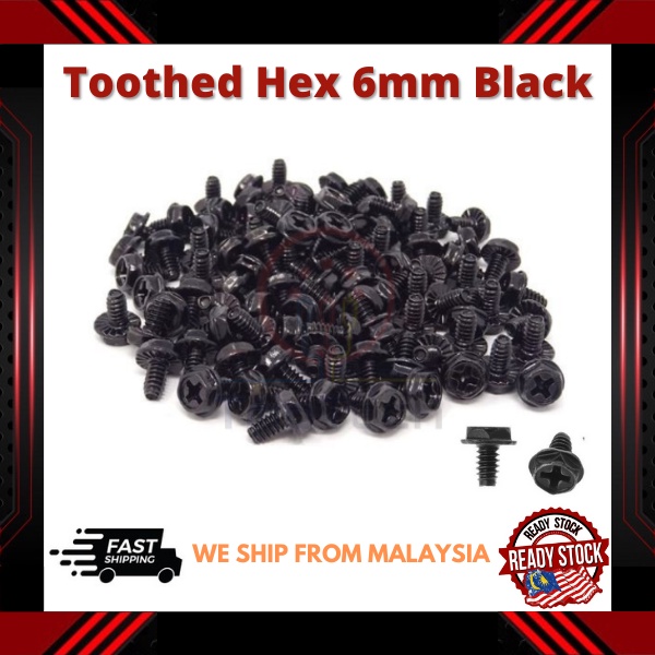 M3.5*6mm Toothed Hex desktop Screw for PC Casing screw, Computer case ...