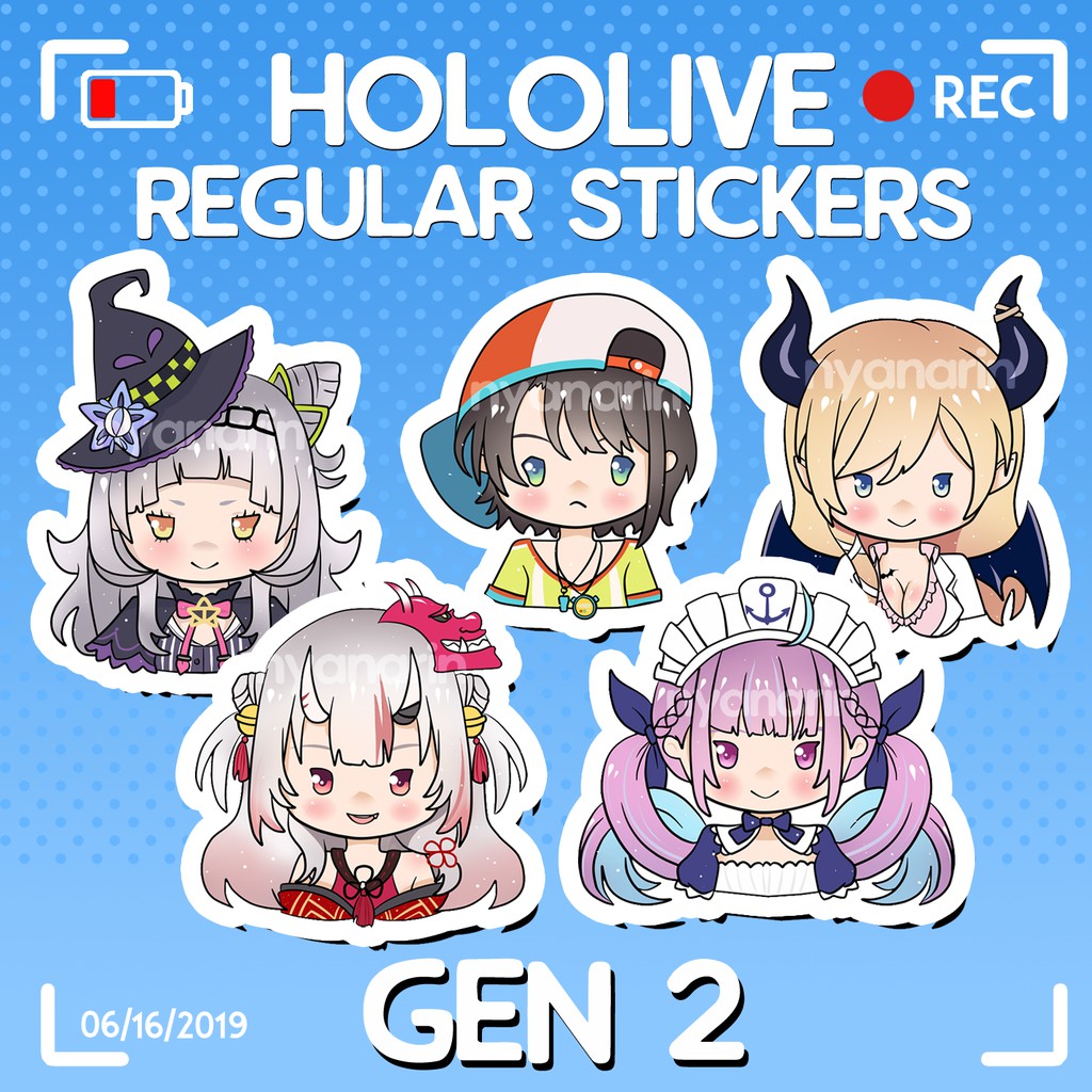 Hololive 2nd Gen Stickers | Shopee Philippines