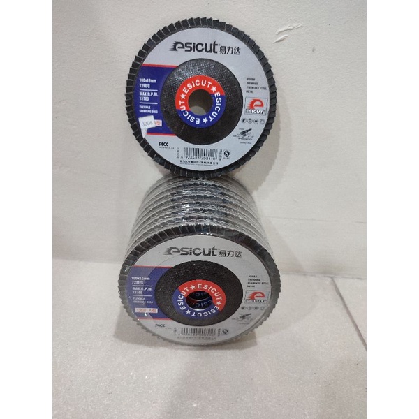 Esicut Flap Disc 4' 100*16mm #320, #120, #80, #60 (Sold per 10 pieces ...