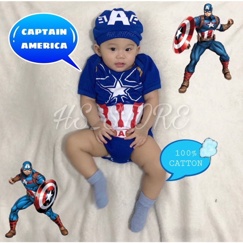 ! Captain AMERICA BABY JUMPER/BABY Clothes/BABY/BABY JUMPER/BABY ...