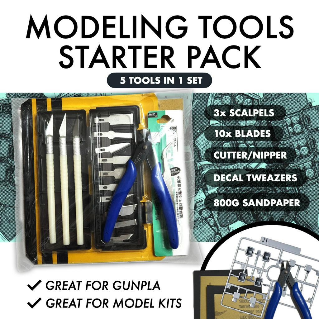 Modeling Tools Starter Pack (5 Tools in 1 Set) - For Gunpla and Scale ...