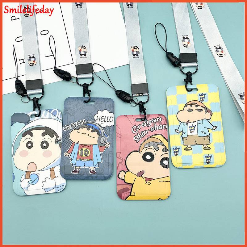 Student Cartoon Crayon Shin-chan ABS Card Holder Student Campus Long ...