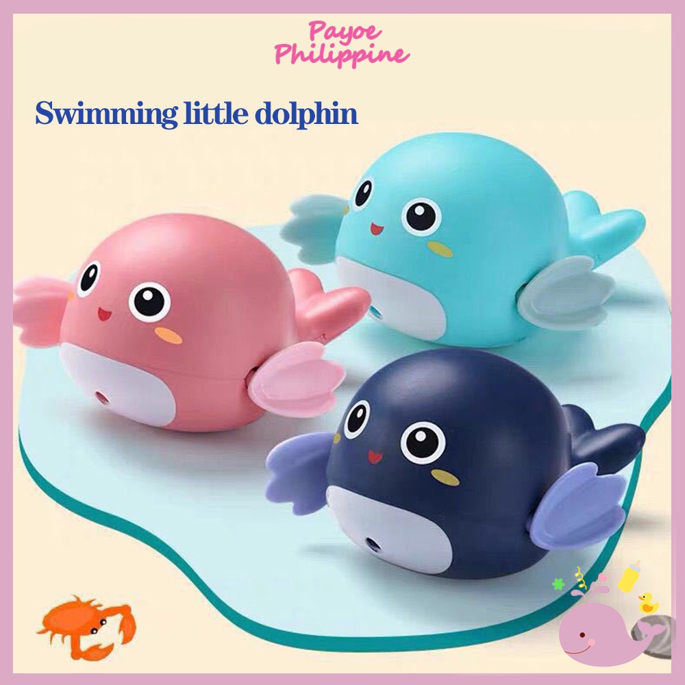 PAYOE Baby Bath Toys Infant Dolphin Clockwork Toy Swimming Toys ...