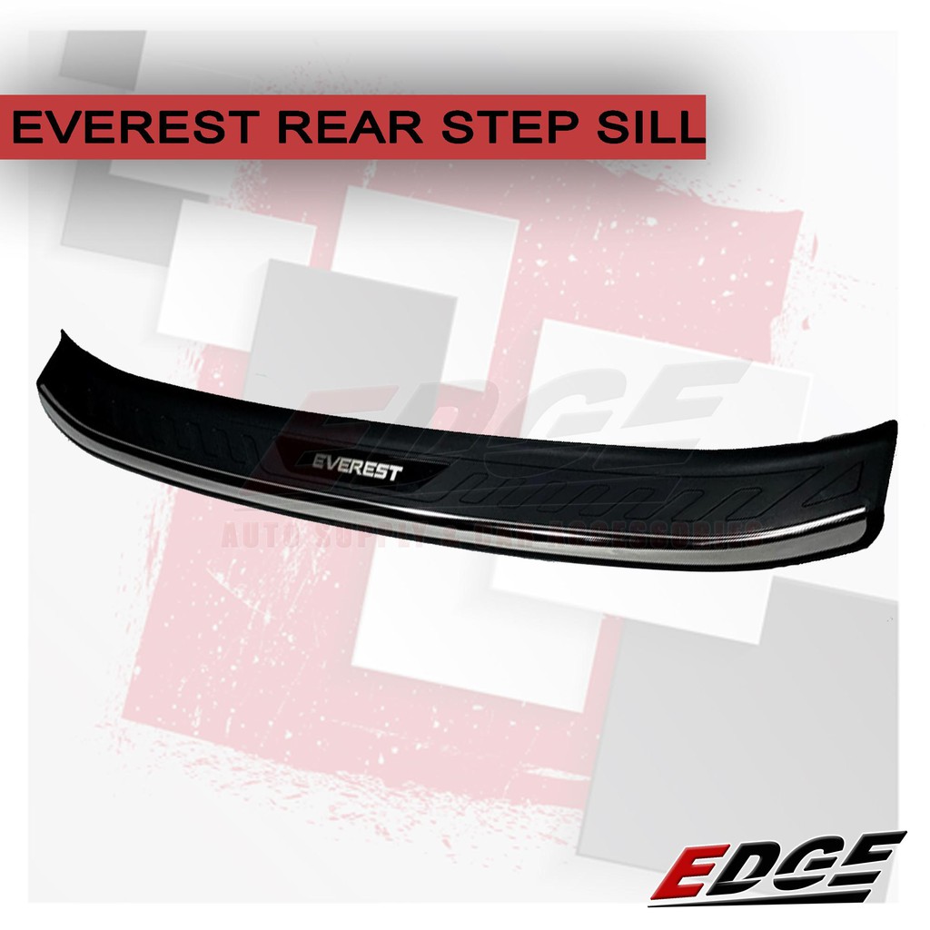 Rear Step Sill - Ford EVEREST 2015-2019 - w/ chrome trim // adhesive ...