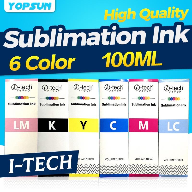 Itech Sublimation ink 100ML High Quality 6 Color I-tech Brand | Shopee ...