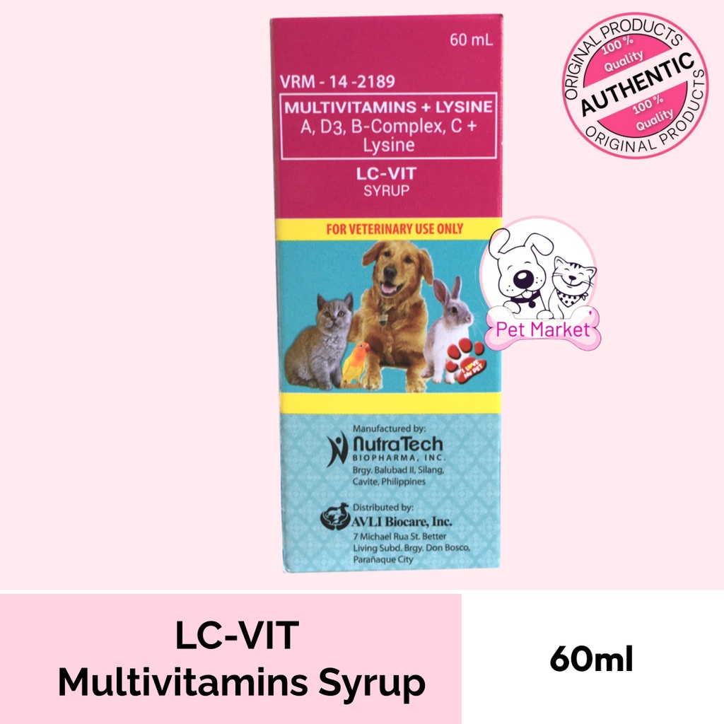 LC VIT MULTIVITAMINS SYRUP FOR DOGS AND CATS 60ML | Shopee Philippines