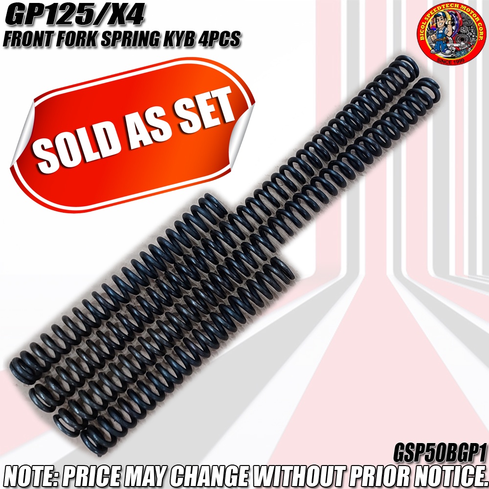 GP125/X4 FRONT FORK SPRING 4PCS SET (GSP50BGP1) | Shopee Philippines
