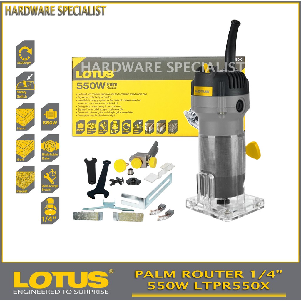 Lotus Palm Router 1/4" 550W LTPR550X | Shopee Philippines