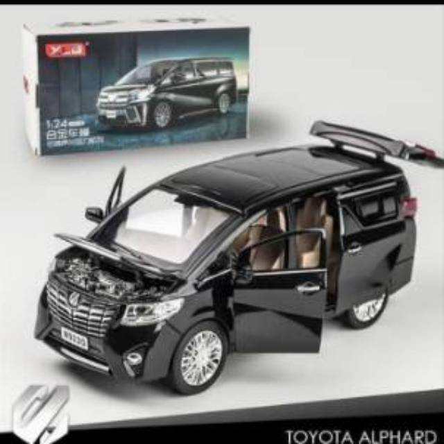 Diecast XLG Car Toyota Alphard Vellfire 1/24 METAL Iron light sound ...