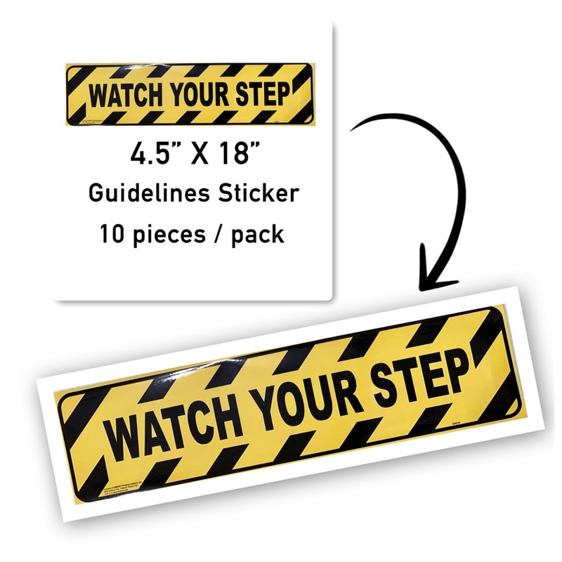 FSI Sticker Watch Your Step 10 pieces per pack | Shopee Philippines