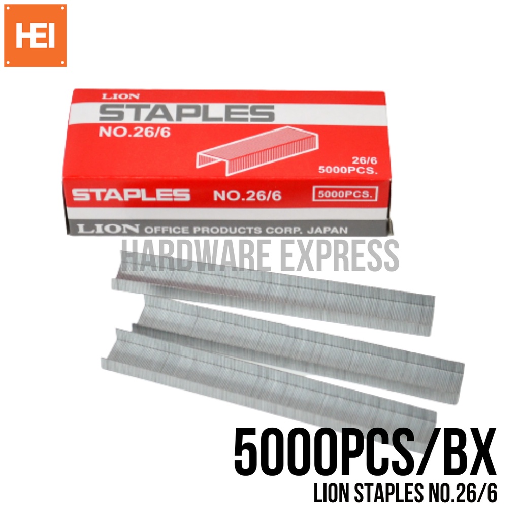 Lion Staples No.26/6 5000pcs. | Shopee Philippines
