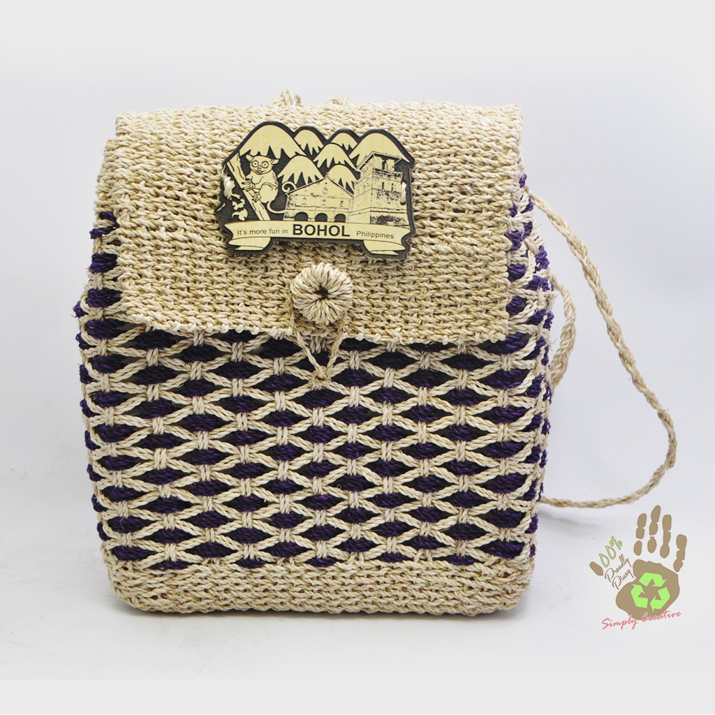 Simply Creative Abaca Rope Bag-pack Bohol Design, Handwoven Fashion Bag ...