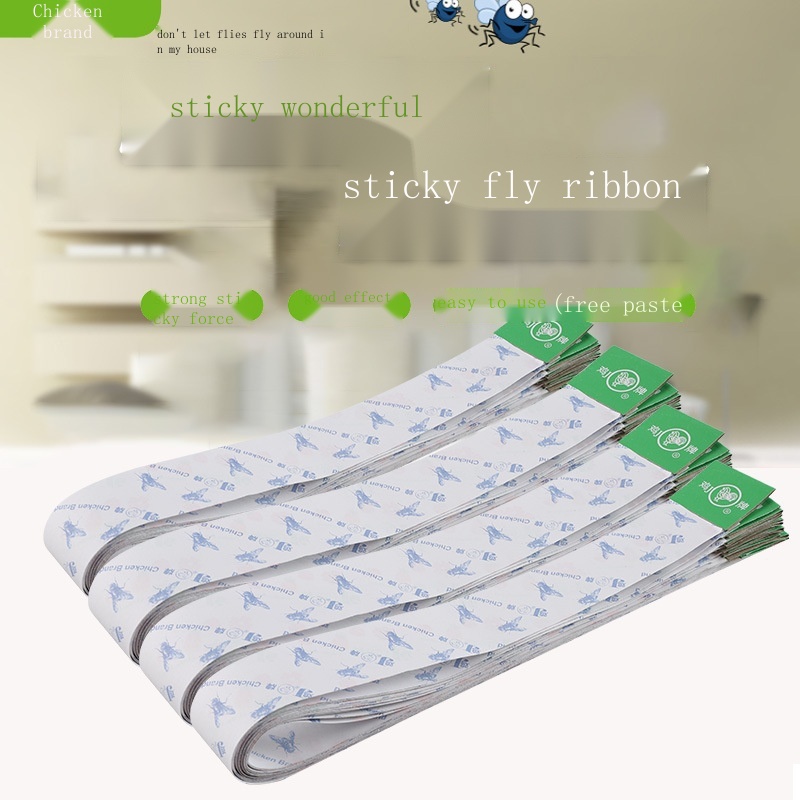 Fly stickers sticky fly paper strong sticky fly-killing ribbon strip ...
