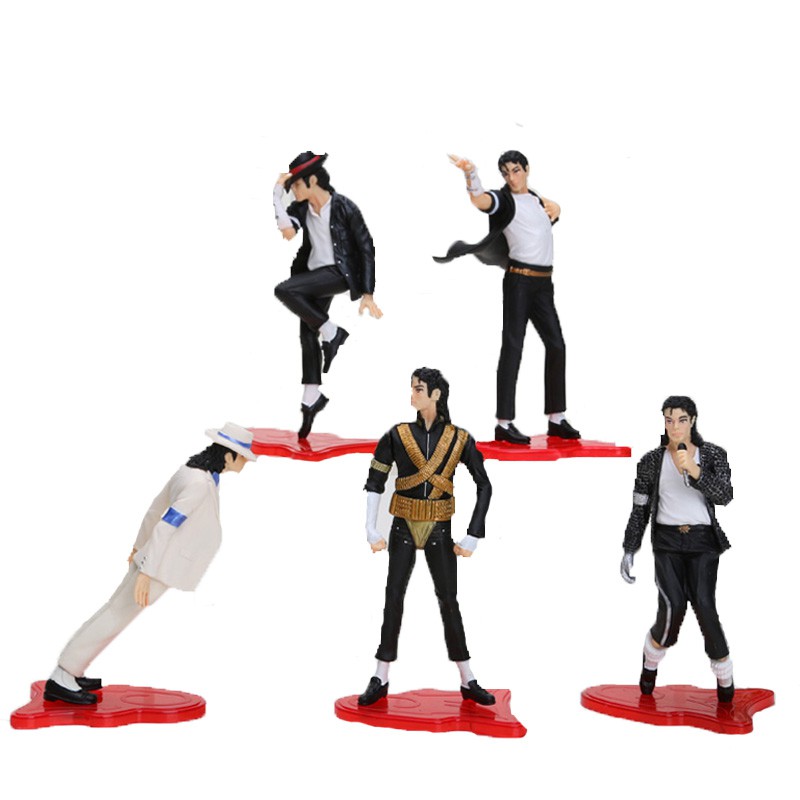 5pcs/set 10cm Michael Jackson Dance Styling Dolls Model PVC Action ...