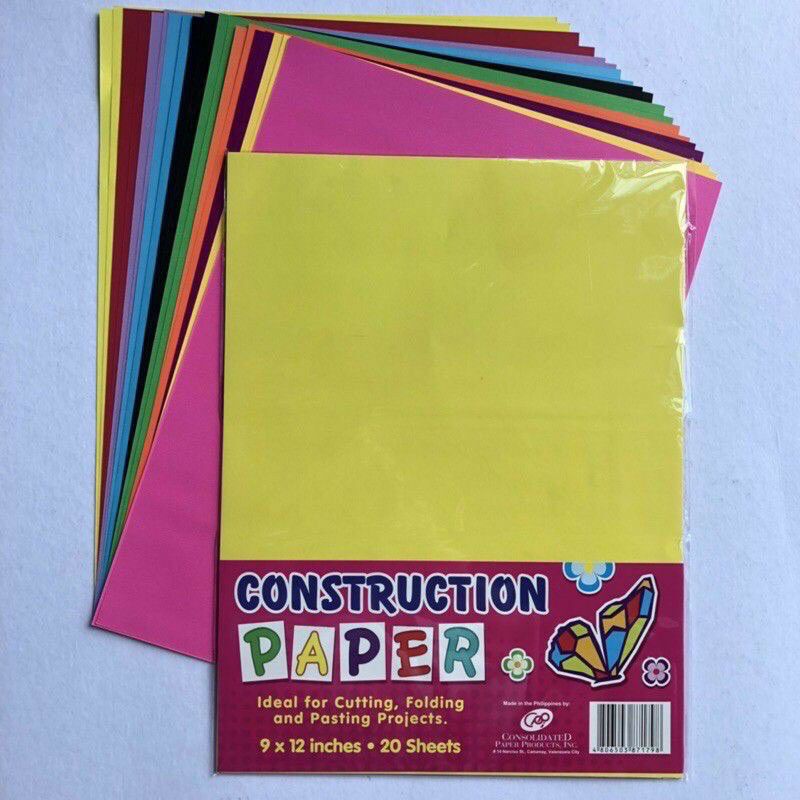 20Sheets CONSTRUCTION PAPER (Assorted) | Shopee Philippines