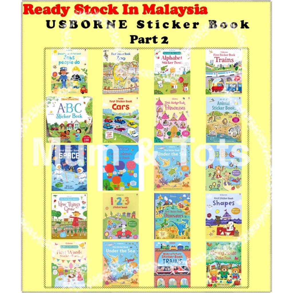Usborne Book First sticker book Children activity book educational book ...