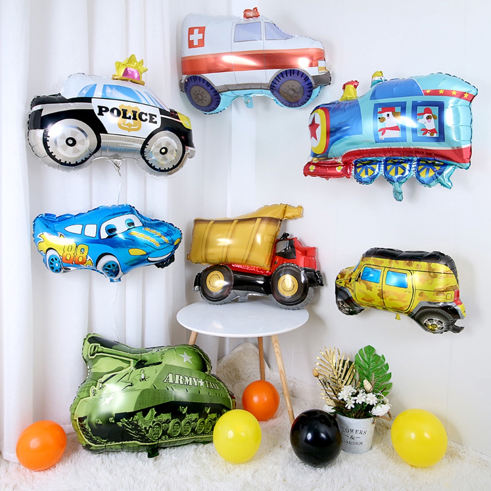 Fashion Cartoon School Bus Car Foil Balloon Inflatable Toys Fire Truck ...
