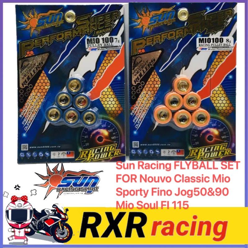 Sun Racing FLYBALL SET FOR Nouvo Classic Mio Sporty Fino Jog50&90 Mio Soul FI 115 6g/7g/8g/9g ...