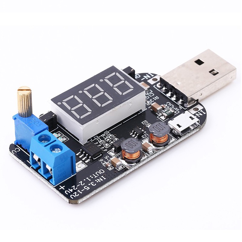 USB Adjustable DC-DC Step UP / Down Power Supply Module Boost Buck ...
