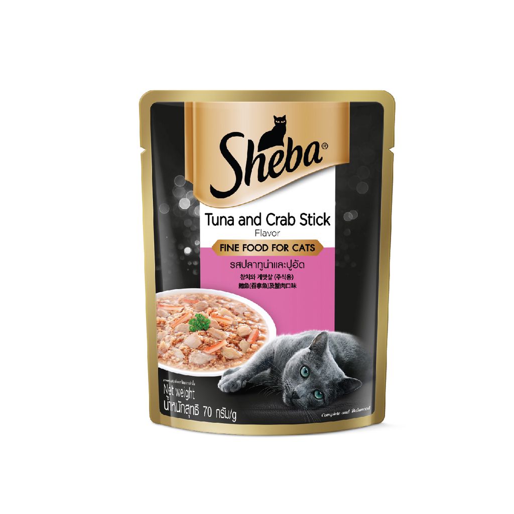 SHEBA Pouch Tuna & Crabstick 70g | Shopee Philippines