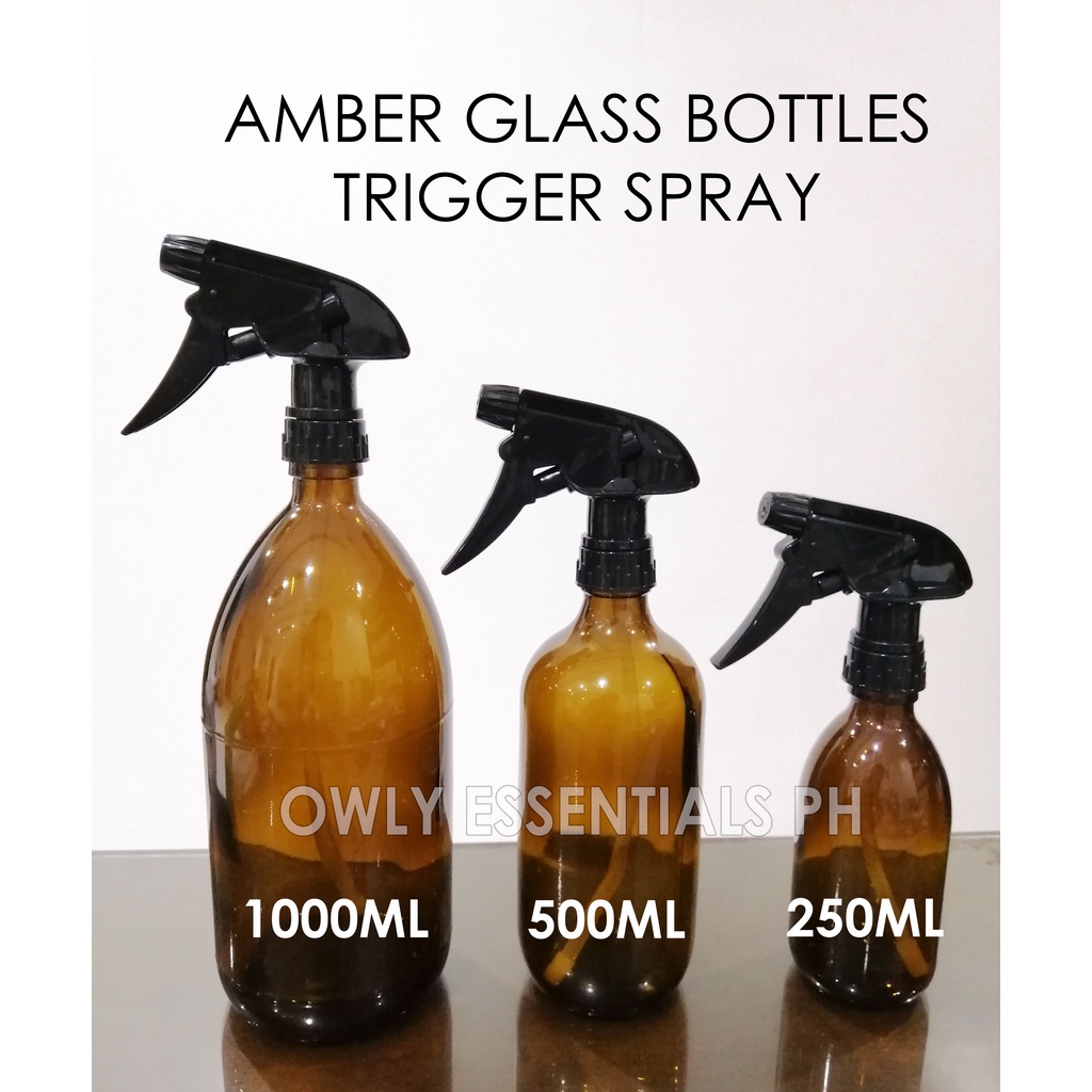 Amber Glass Bottles (TRIGGER SPRAY) | Shopee Philippines