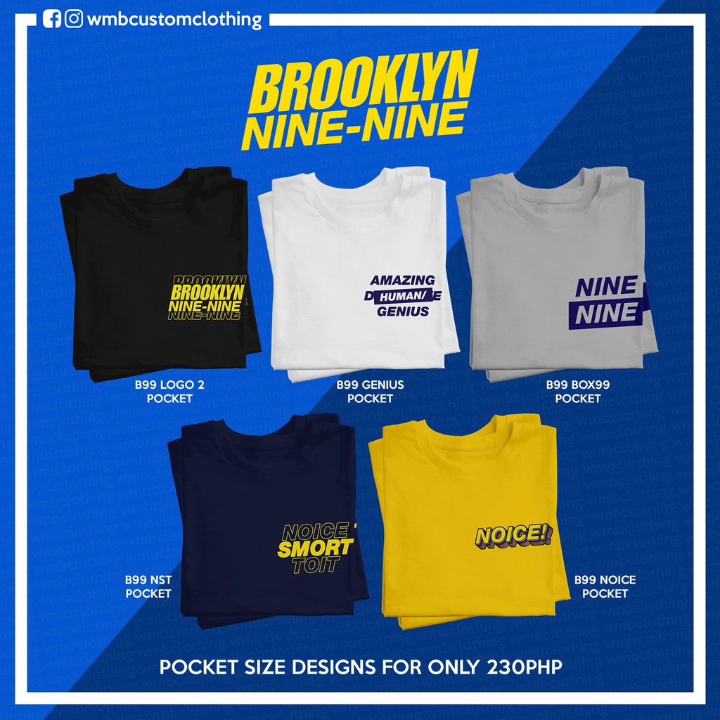 Brooklyn Nine-Nine Series Shirts (B99 POCKET) by WMB Clothing | Shopee ...