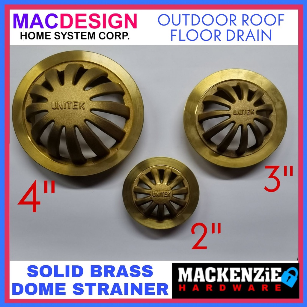 UNITEK OUTDOOR SOLID BRASS DOME STRAINER ROOF FLOOR DRAIN | Shopee ...