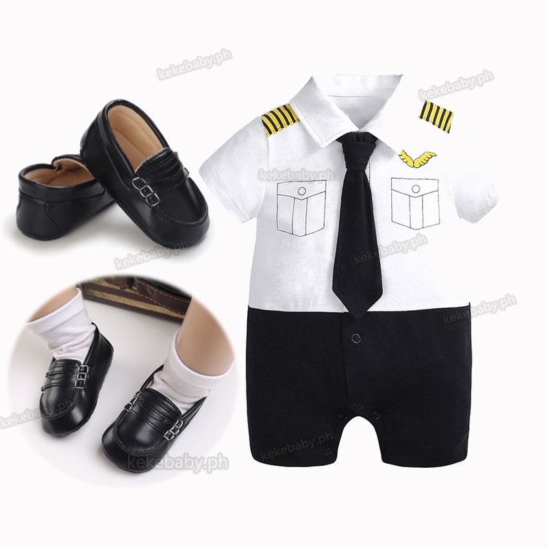 Newborn Baby Boy Outfit Cotton Romper Handsome Pilot Costume for Baby ...