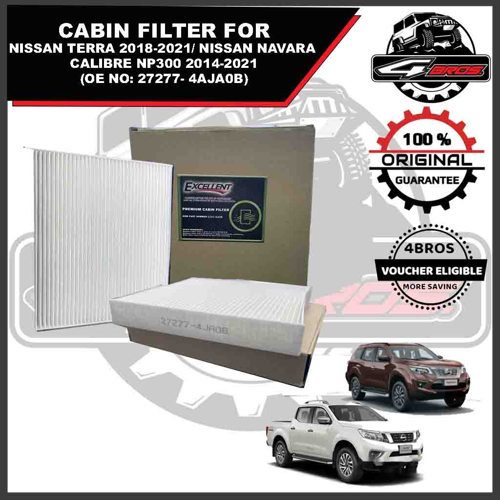 Cabin Filter for Nissan Terra 2018 to 2021, Navara Calibre NP300 2014 ...