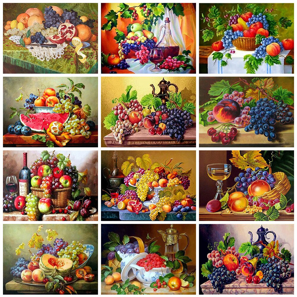 Evershine 5D Diamond Painting Fruit Cross Stitch Mosaic Diamond ...