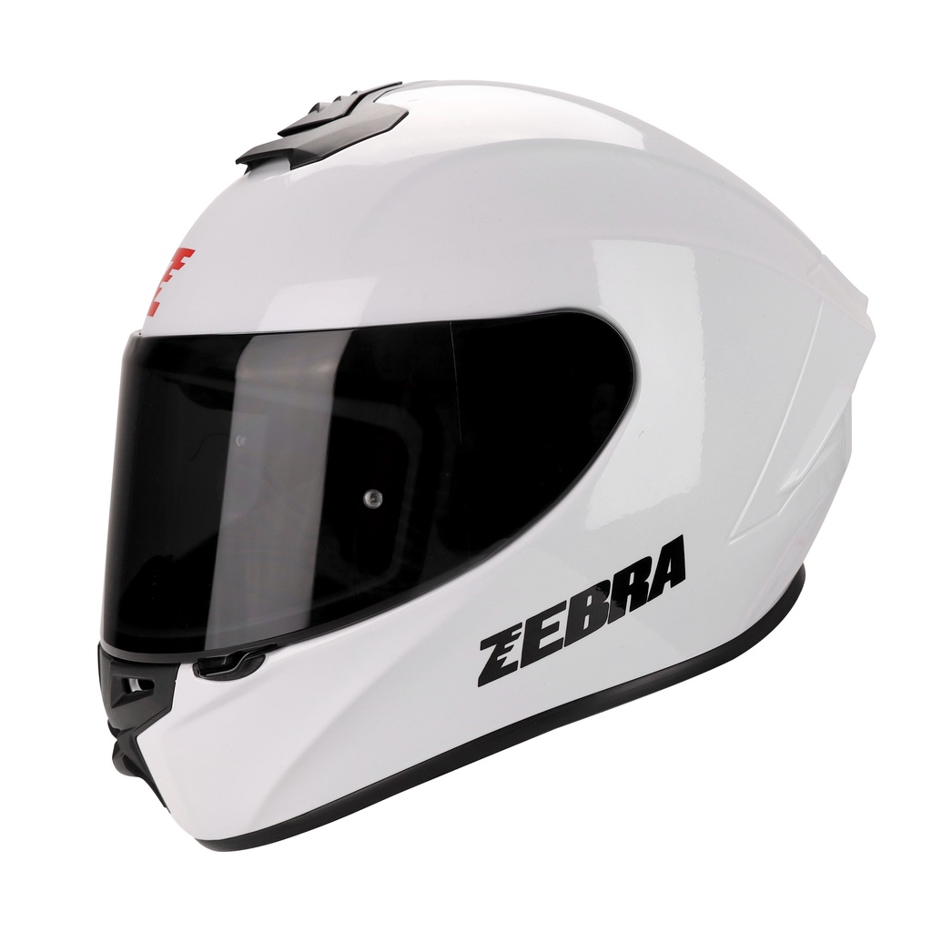ZEBRA Motorcycle Helmets 152 Plain Full Face Motor Helmet Single Visor ...