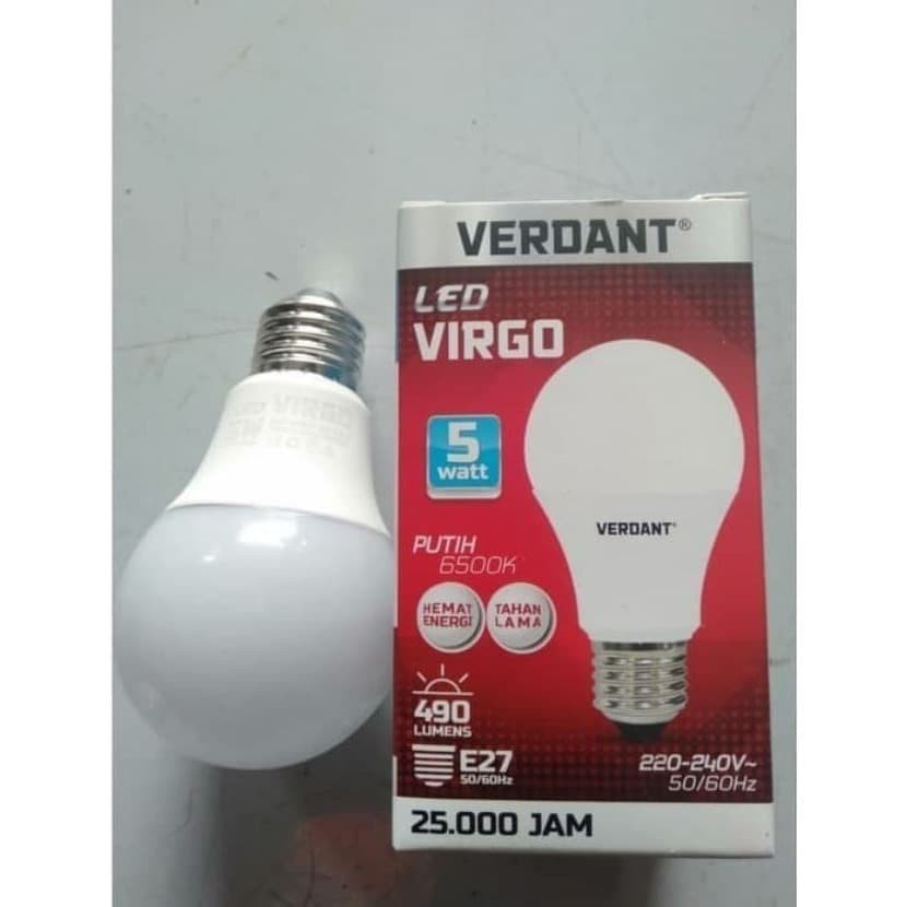 CAHAYA PUTIH Led A Bulb Verdant 5w 5 Watt Premium White Light with SNI ...