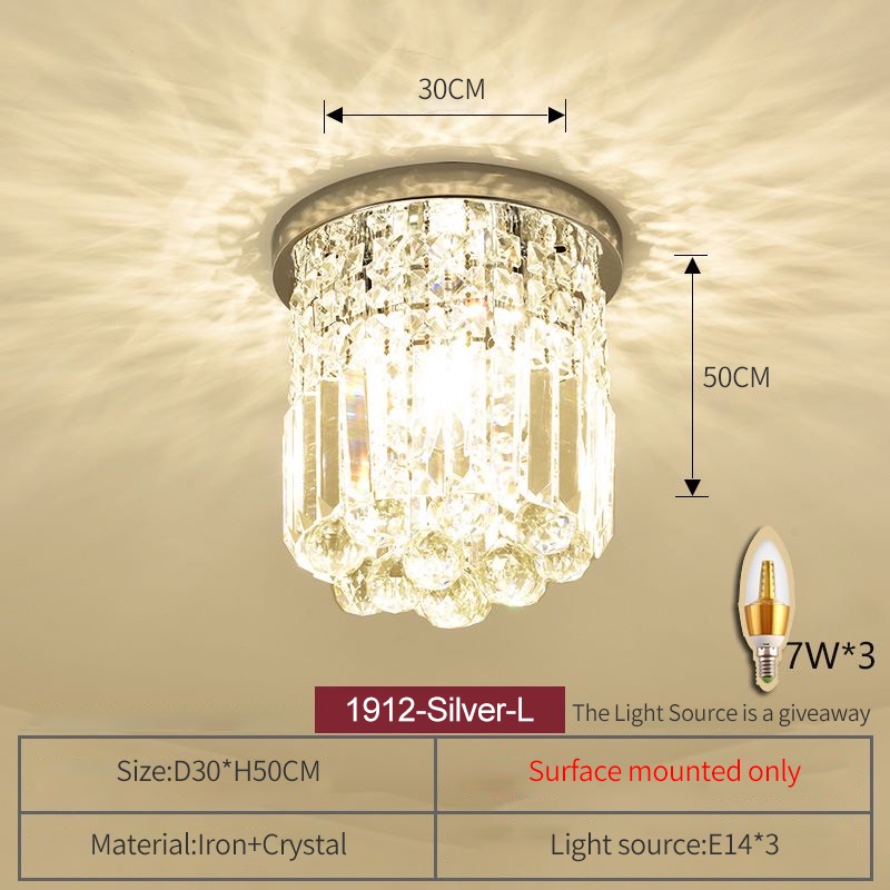 Trazos Modern Led Crystal Ceiling Lamps For Living Room Bedroom Aisle ...